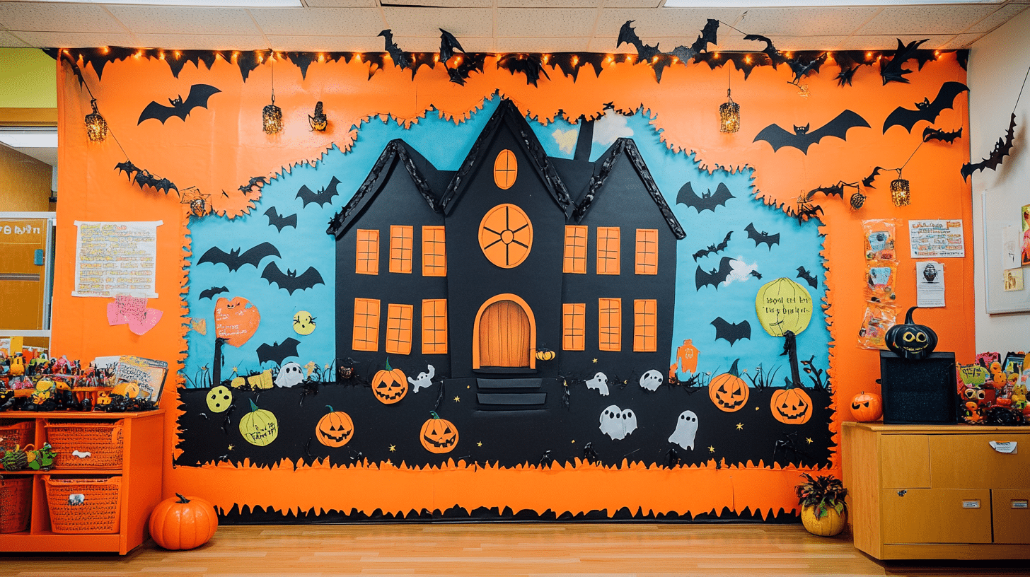 DIY Guide and Kits for Haunted House Bulletin Board - Theresa Reviews
