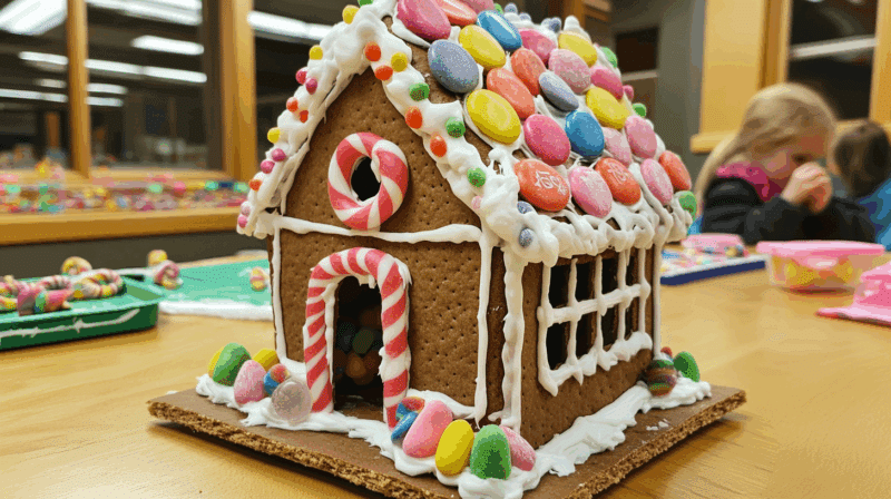 How to Make a School Gingerbread House Classroom Project - Theresa Reviews