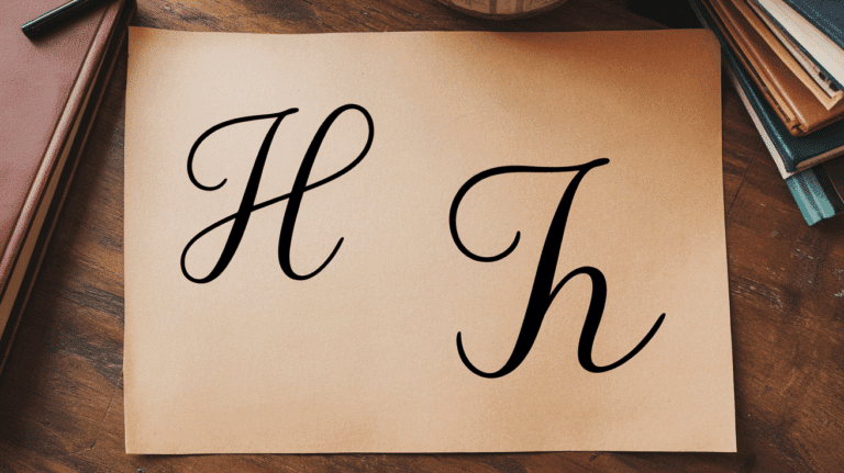 How to Write a Clean and Simple Cursive H - Theresa Reviews